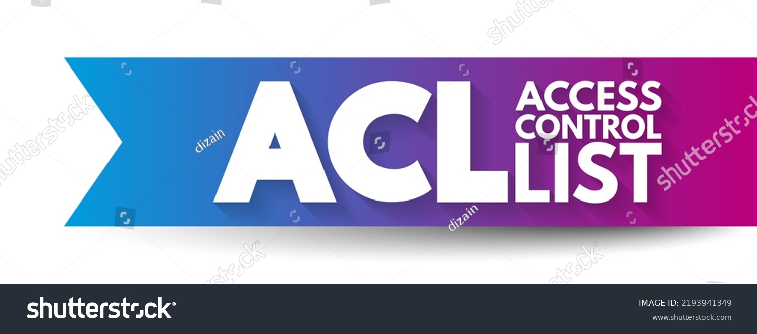 Acl Access Control List List Permissions Stock Vector Royalty Free
