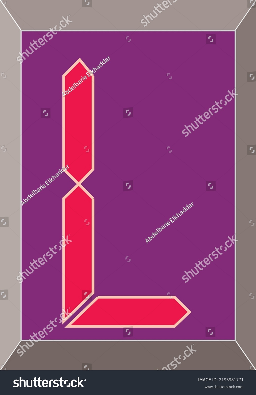 Digital Letter L Monogram Alphabet Electronic Stock Vector Royalty Free 2193981771 Shutterstock