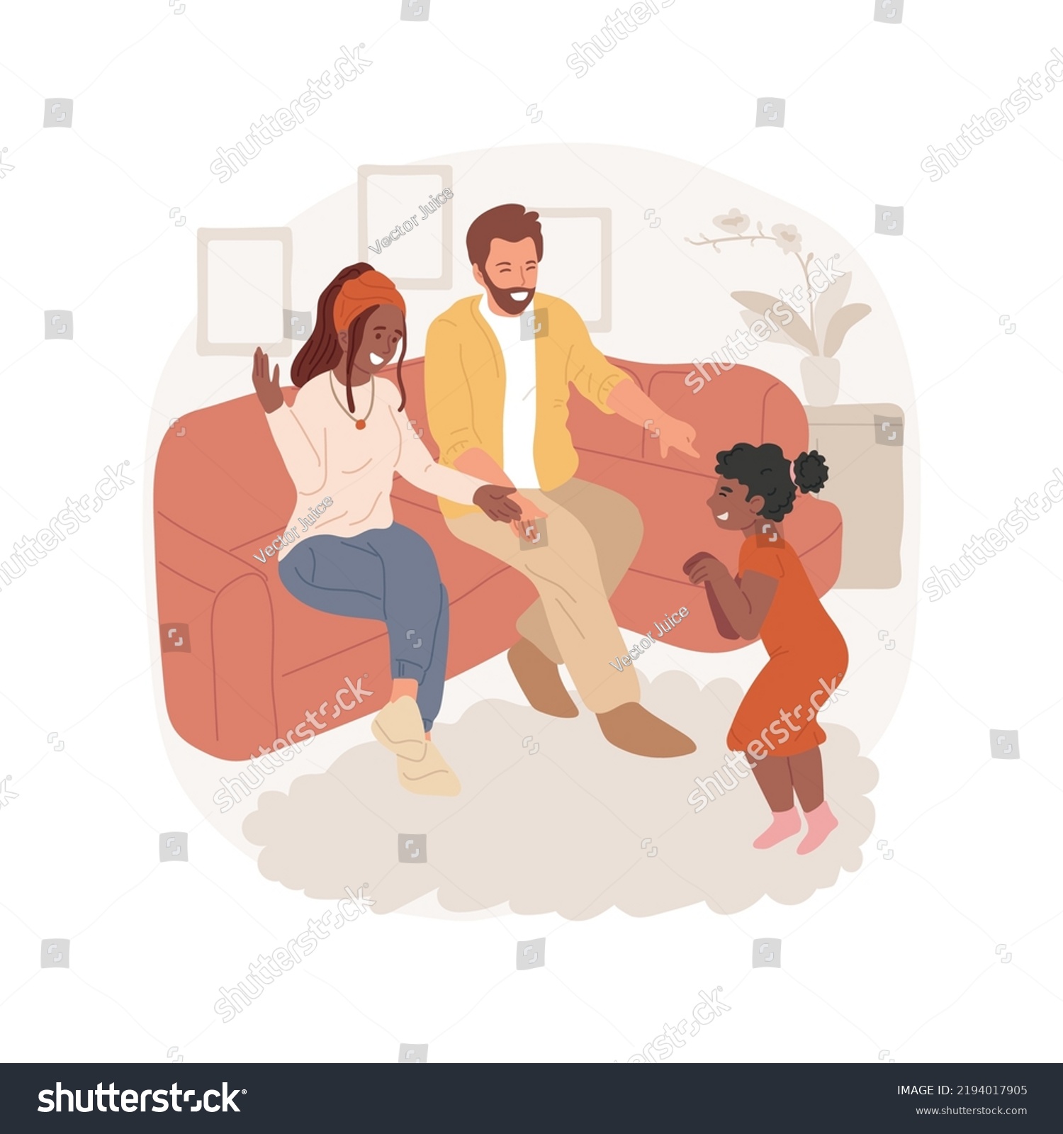Play Charades Isolated Cartoon Vector Illustration 库存矢量图(免版税)2194017905