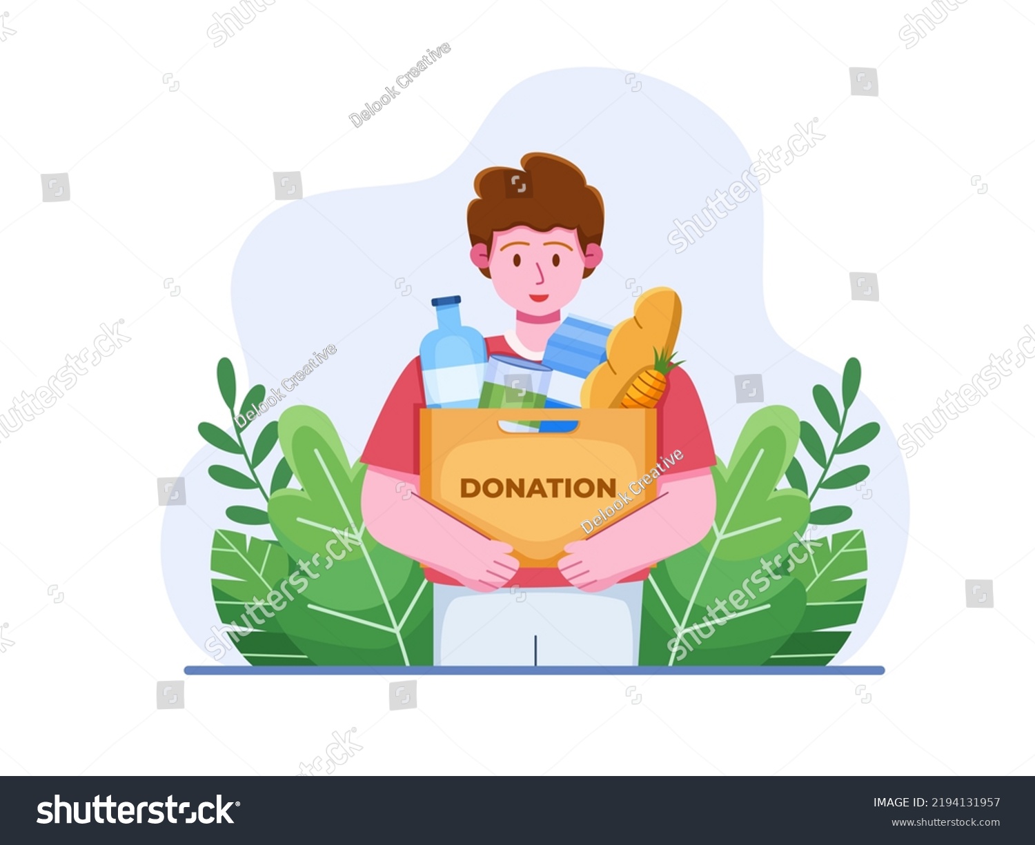 Vector Illustration Man Holding Donation Box Stock Vector (Royalty Free ... Vector Illustration Man Holding Donation Box Stock Vector (Royalty Free ...