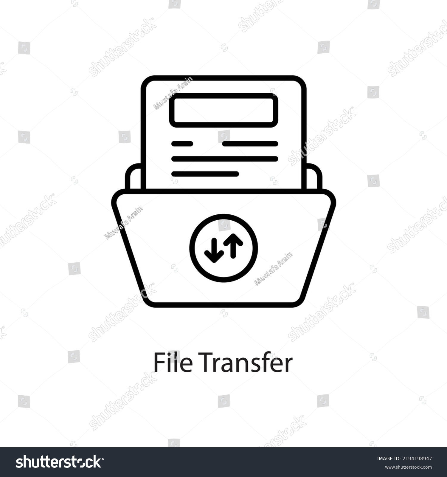 File Transfer Vector Outline Icon Design Stock Vector (Royalty Free ... File Transfer Vector Outline Icon Design Stock Vector (Royalty Free ...