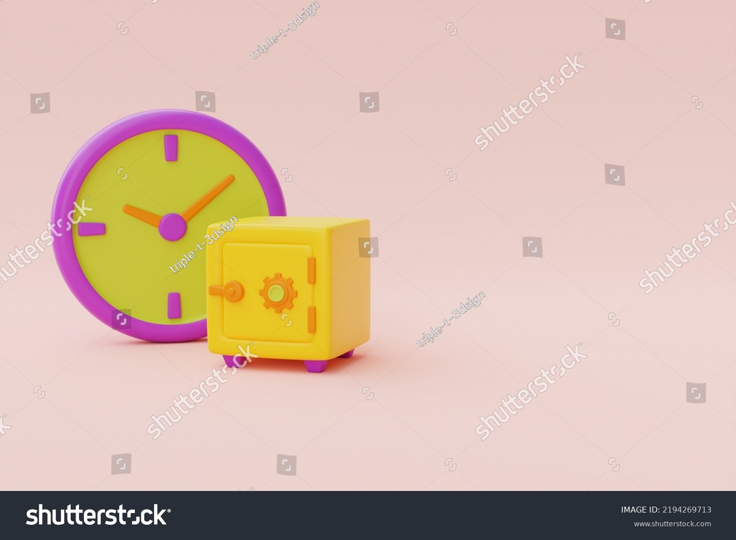 Time Value Money Concept Clock Safe Stock Illustration 2194269713 ... Time Value Money Concept Clock Safe Stock Illustration 2194269713 ...