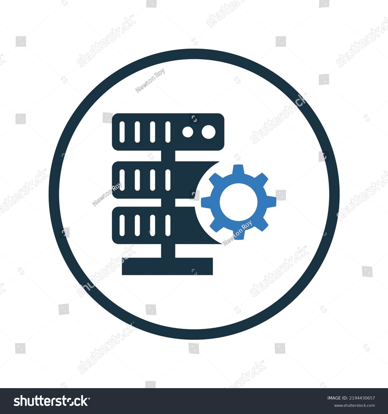 Database Configuration Setting Icon Simple Editable Stock Vector Royalty Free 2194430657