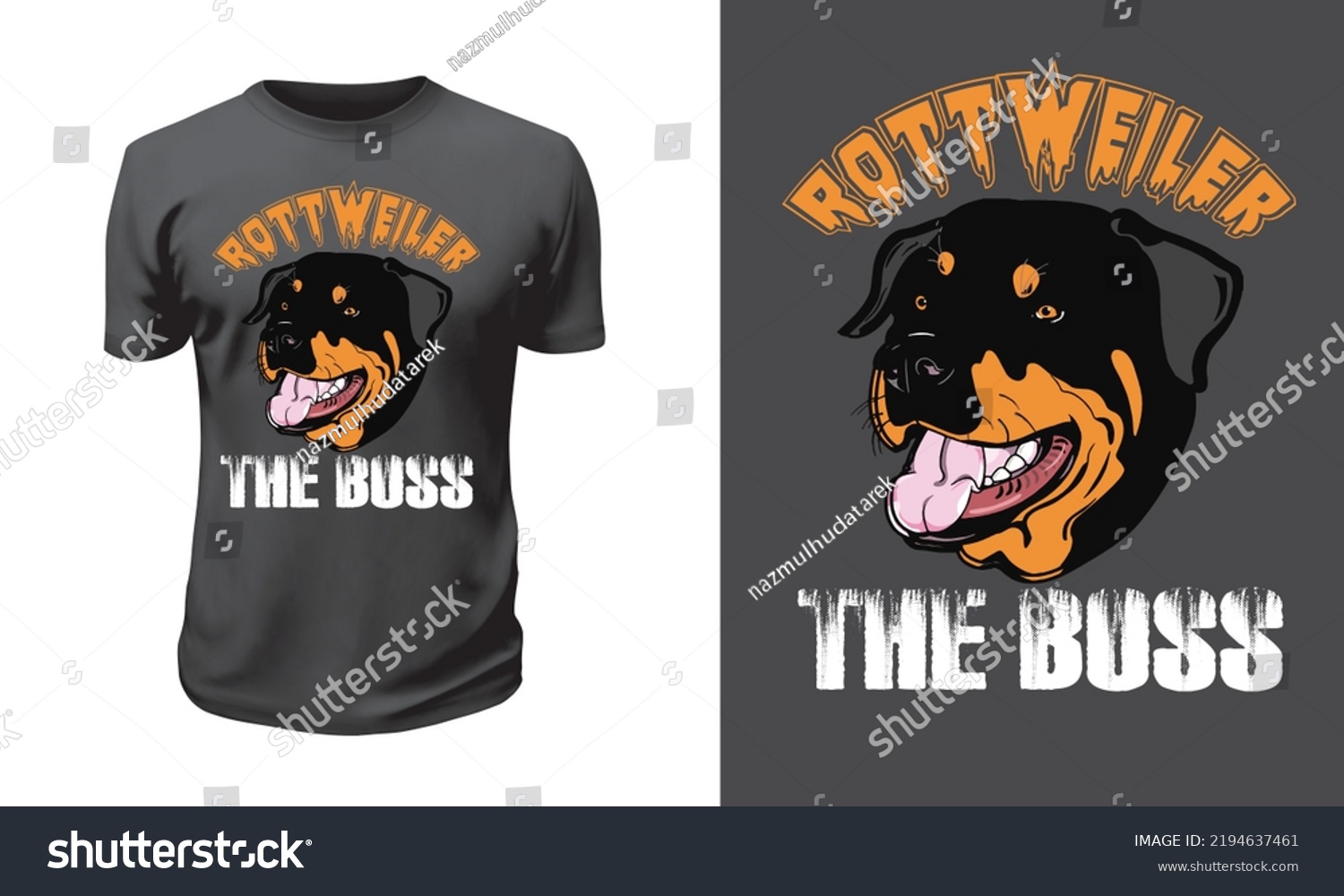 Best Rottweiler Dad Ever Tshirt Design Stock Vector (royalty Free