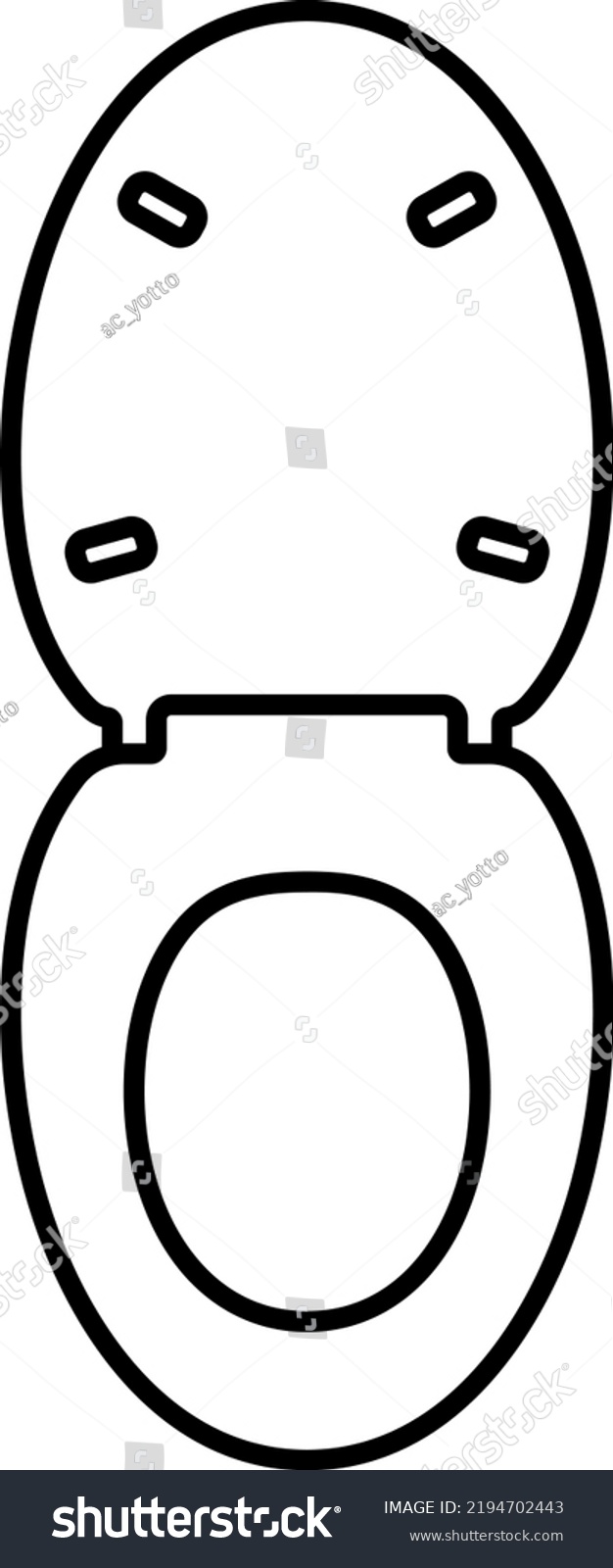 Toilet Seat Isolated Vector Illustration Stock Vector Royalty Free
