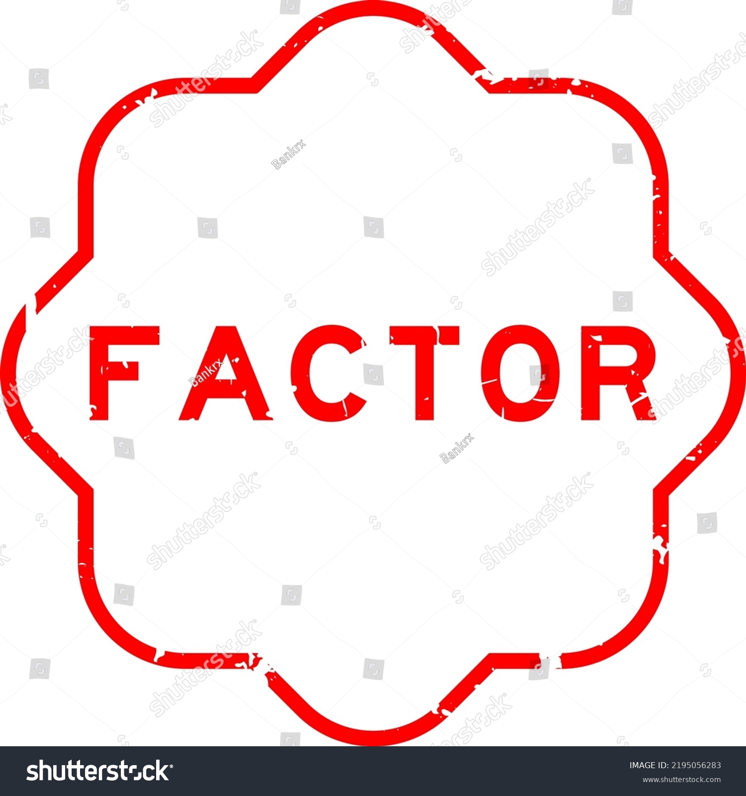 Grunge Red Factor Word Rubber Seal Stock Vector Royalty Free