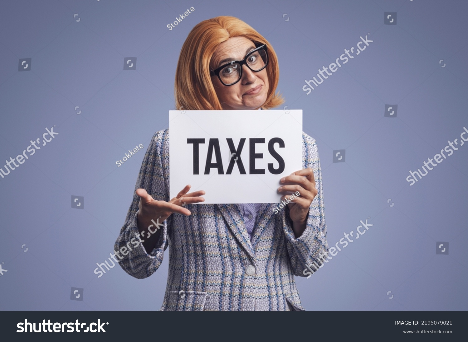 Smiling Businesswoman Holding Sign Message About Stock Photo 2195079021 ... Smiling Businesswoman Holding Sign Message About Stock Photo 2195079021 ...