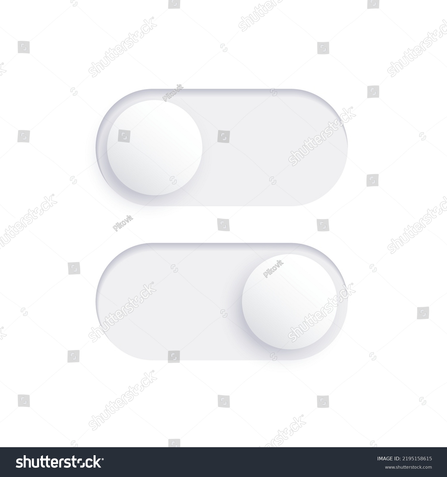Switch Element Button Enable Disable Toggle Stock Vector Royalty Free 2195158615 Shutterstock
