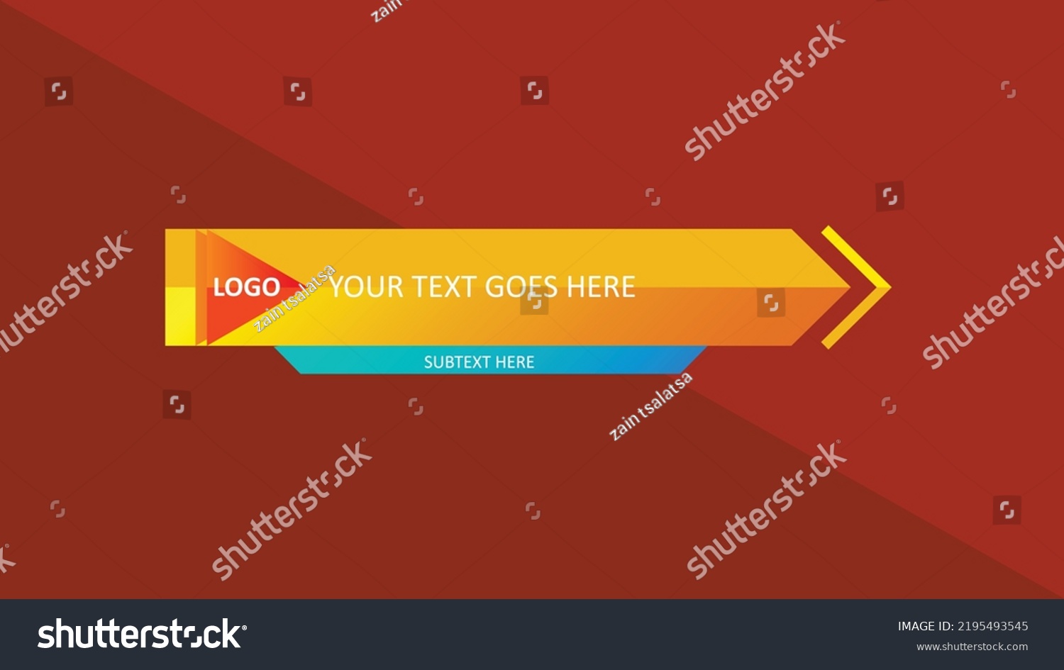 Lower Third Triangle Gradient Theme Stock Vector (Royalty Free ...