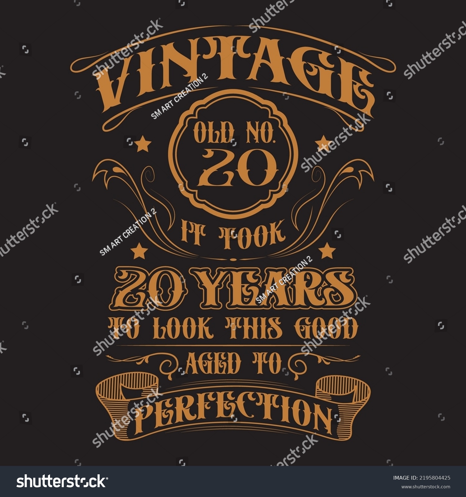 Vintage Birthday T Shirt Design Birthday Stock Vector (Royalty Free) 2195804425 | Shutterstock