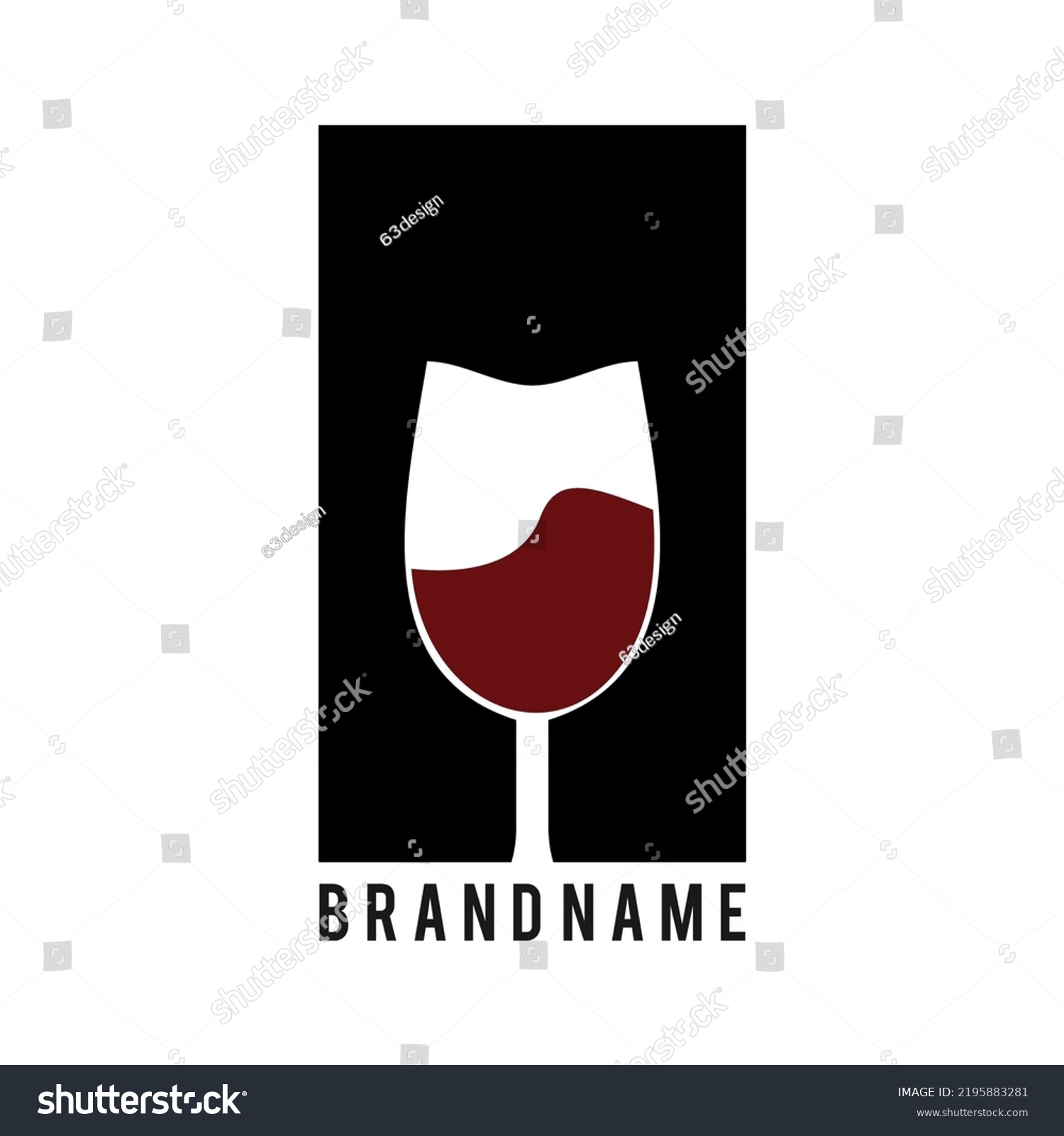 Wine Glass Border Design Background Stock Vector Royalty Free 2195883281 Shutterstock