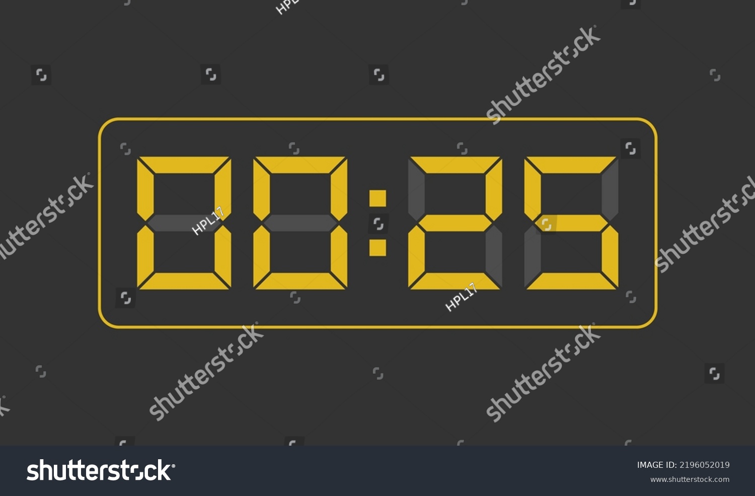0025 Digital Clock Number Vector Illustration Stock Vector (Royalty ... 0025 Digital Clock Number Vector Illustration Stock Vector (Royalty ...