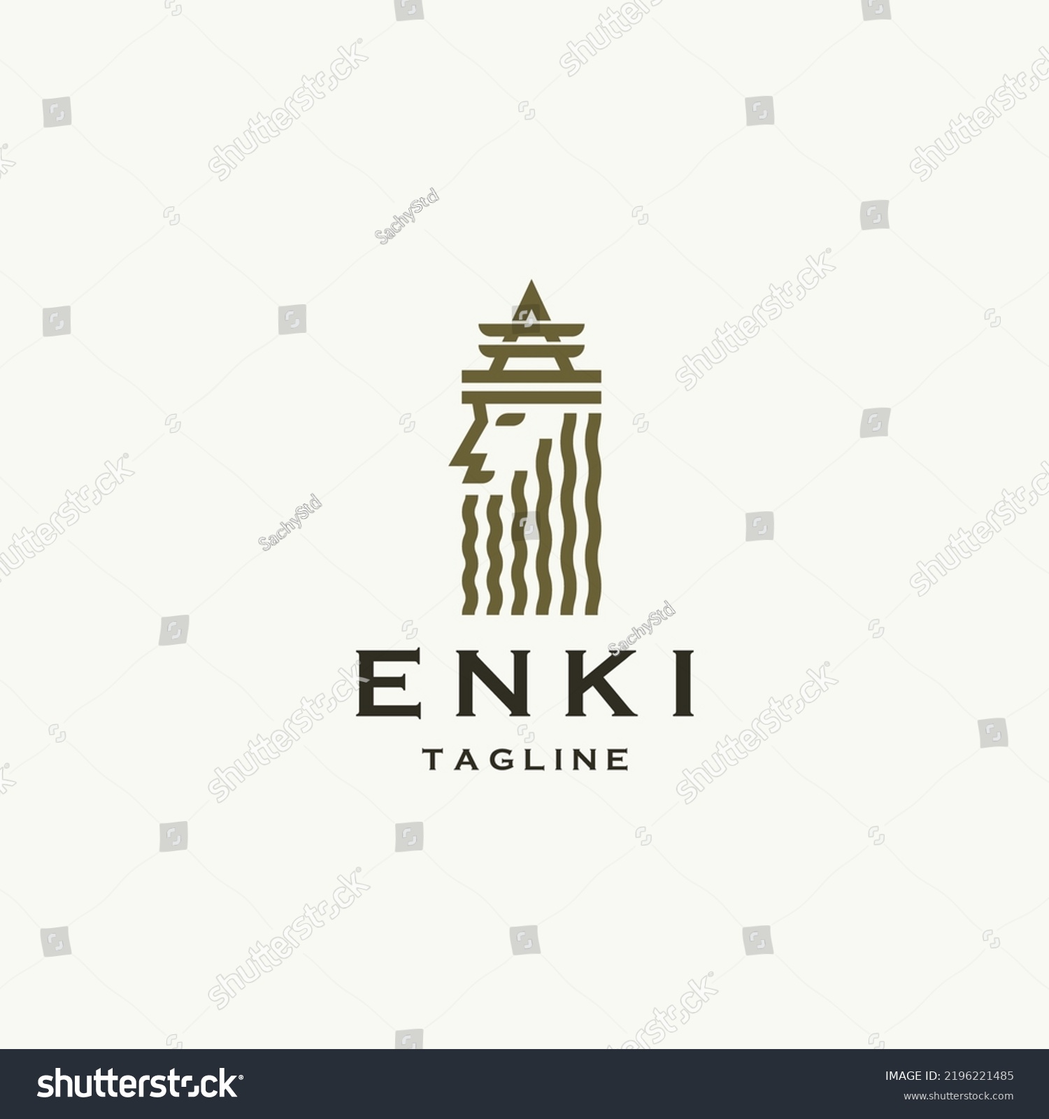 Enki Sumerian God Water Logo Icon Stock Vector Royalty Free 2196221485 Shutterstock