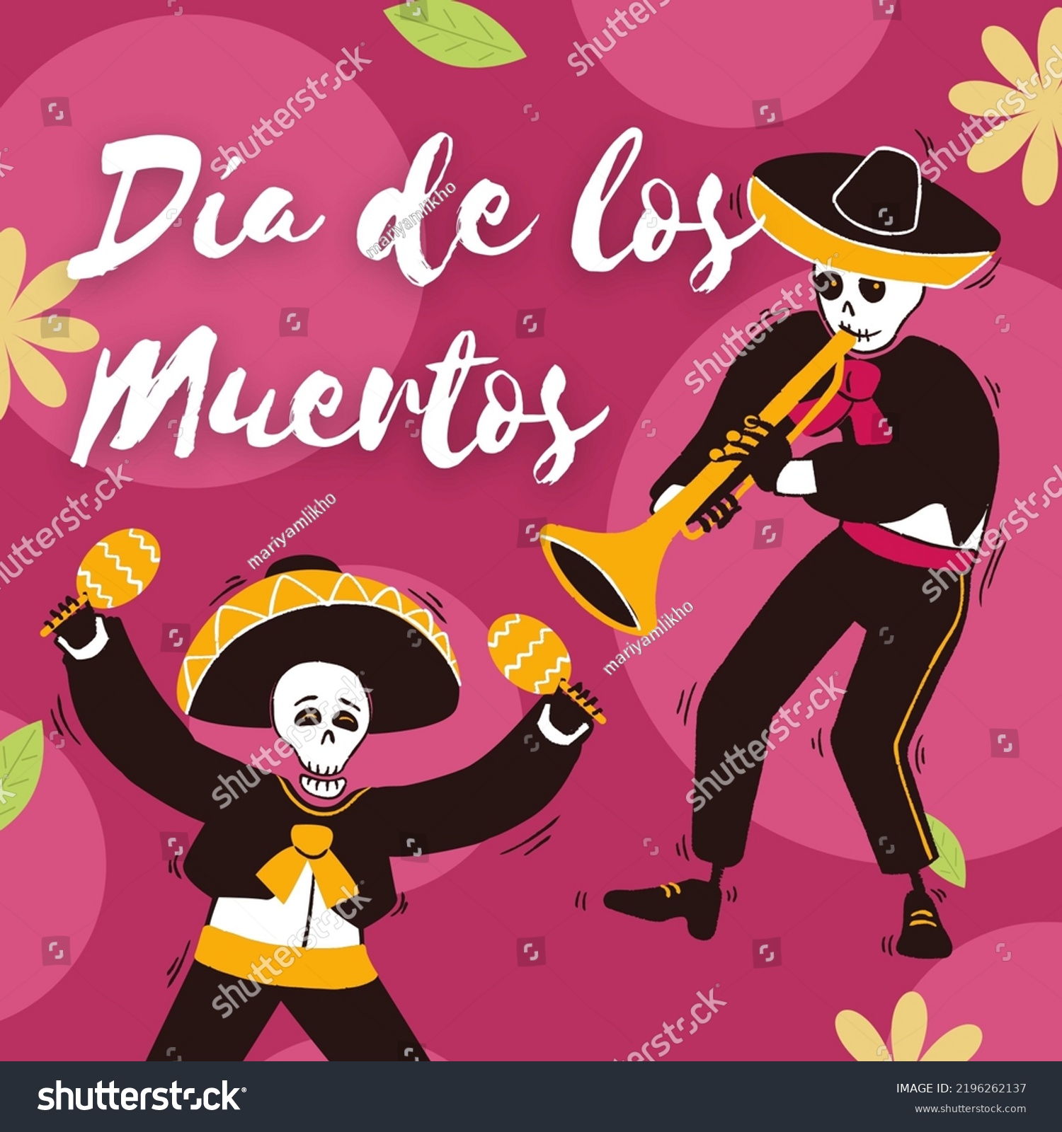 Two Skeletons Dancing Celebrating Day Dead Stock Illustration ... Two Skeletons Dancing Celebrating Day Dead Stock Illustration ...