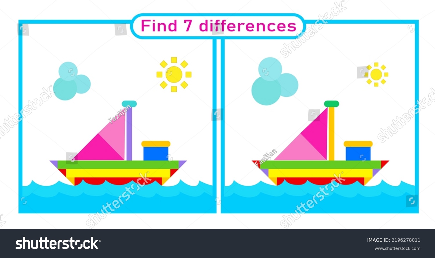 Find 7 Differences Logic Puzzle Game Stock Vector (Royalty Free ... Find 7 Differences Logic Puzzle Game Stock Vector (Royalty Free ...