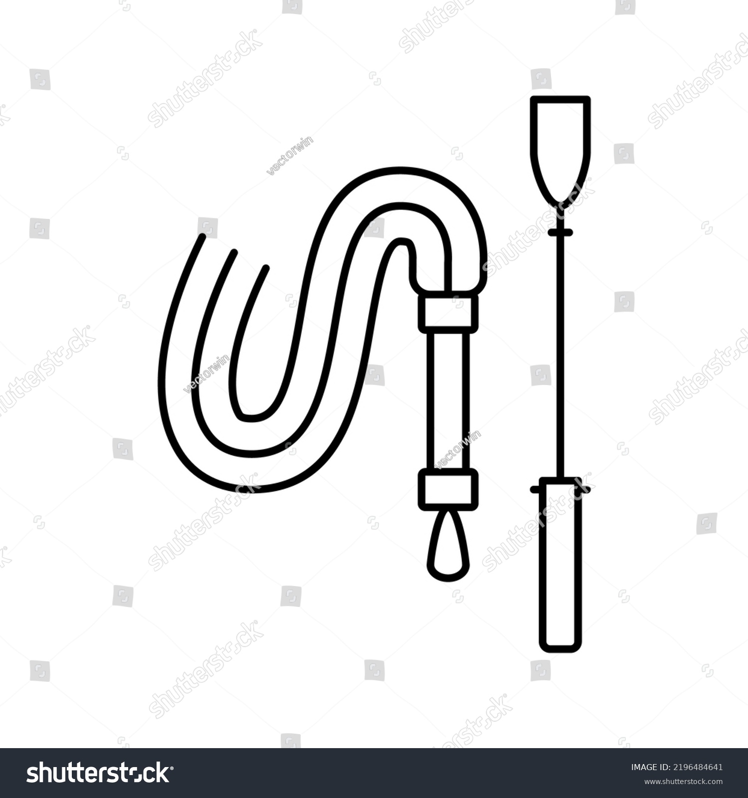 Whip Sex Toy Line Icon Vector Stock Vector Royalty Free 2196484641 Shutterstock