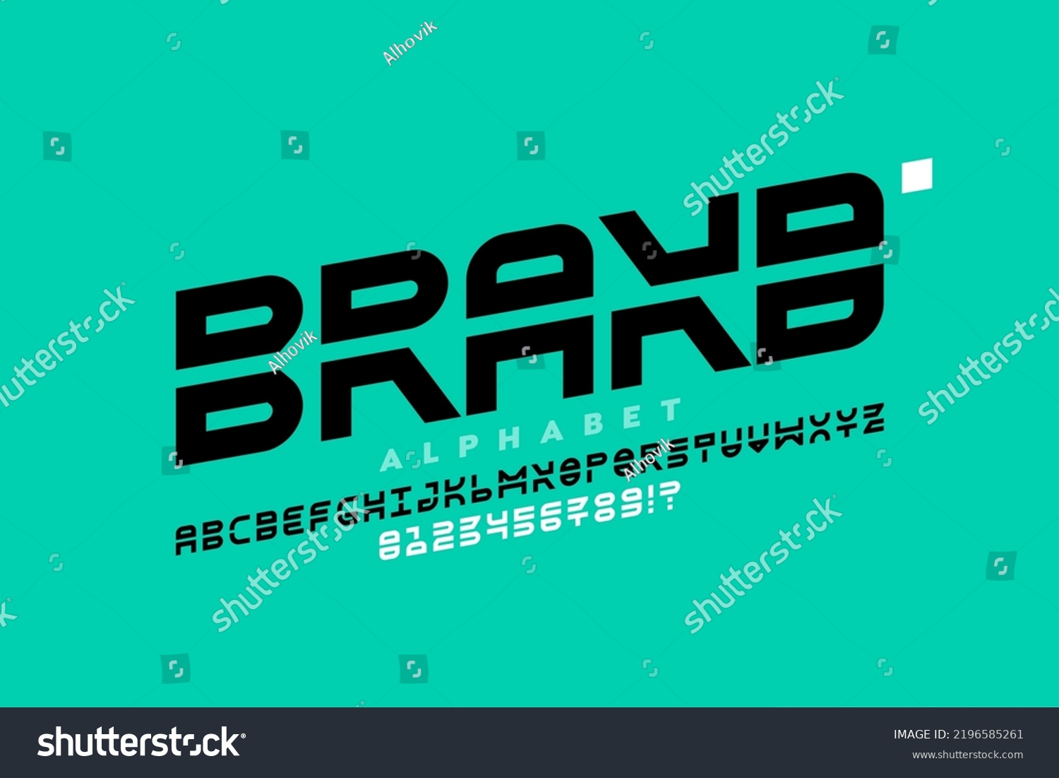 Modern Font Design Alphabet Letters Numbers Stock Vector Royalty Free
