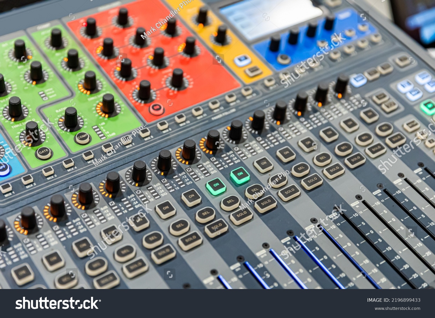 Close Sliders Buttons On Music Audio Stock Photo 2196899433 | Shutterstock