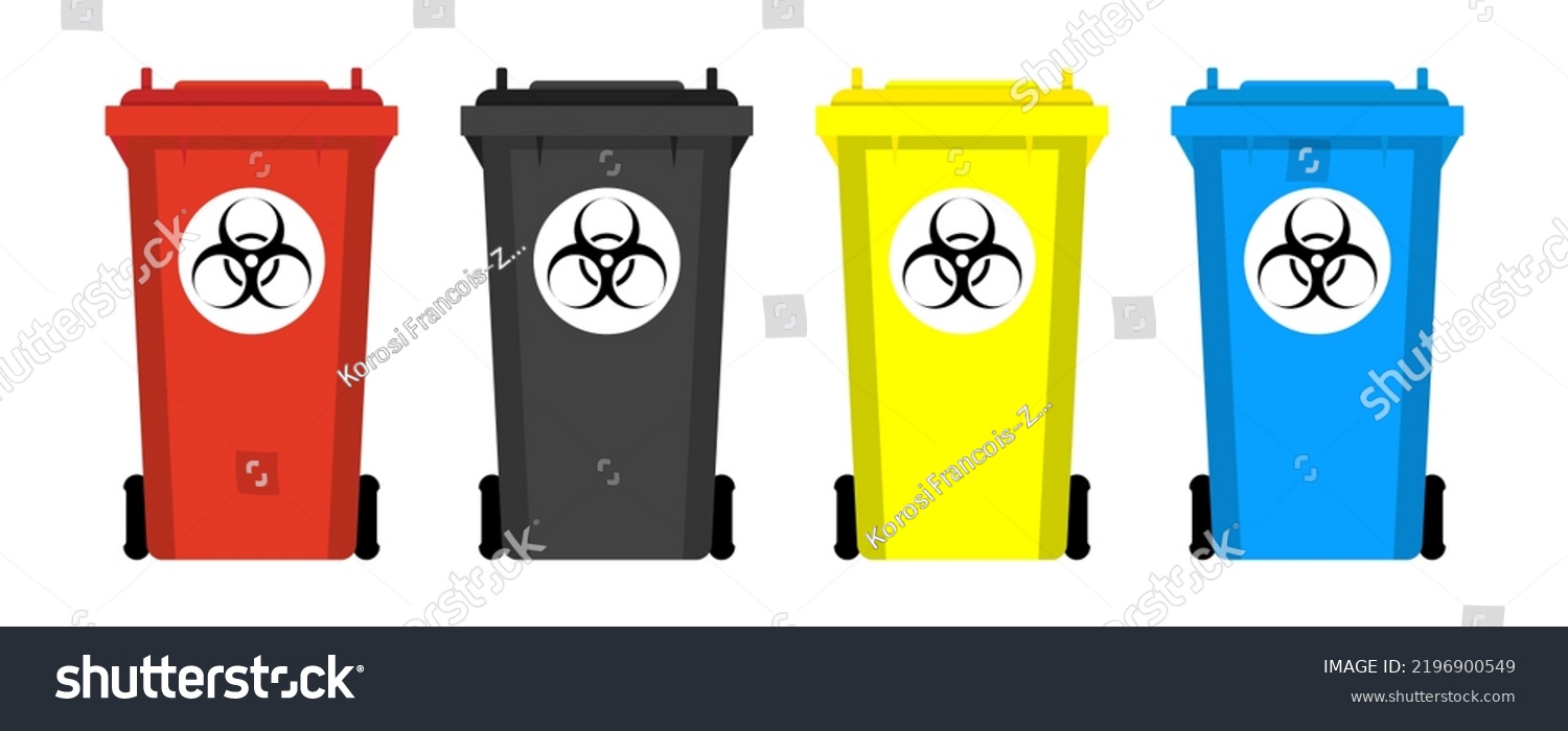 Set Medical Waste Bin Contaminated Waste Stock Vector (Royalty Free ... Set Medical Waste Bin Contaminated Waste Stock Vector (Royalty Free ...