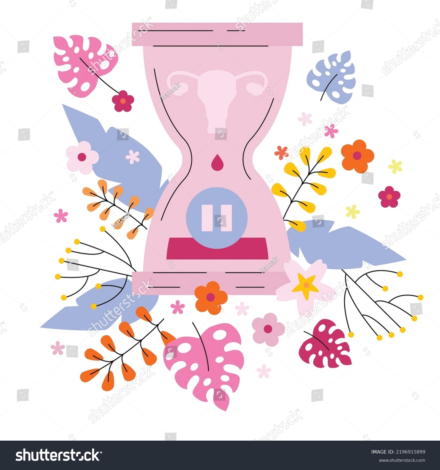 Menopause Biological Clock Flowers Measuring Age Stock Vector (Royalty ... Menopause Biological Clock Flowers Measuring Age Stock Vector (Royalty ...