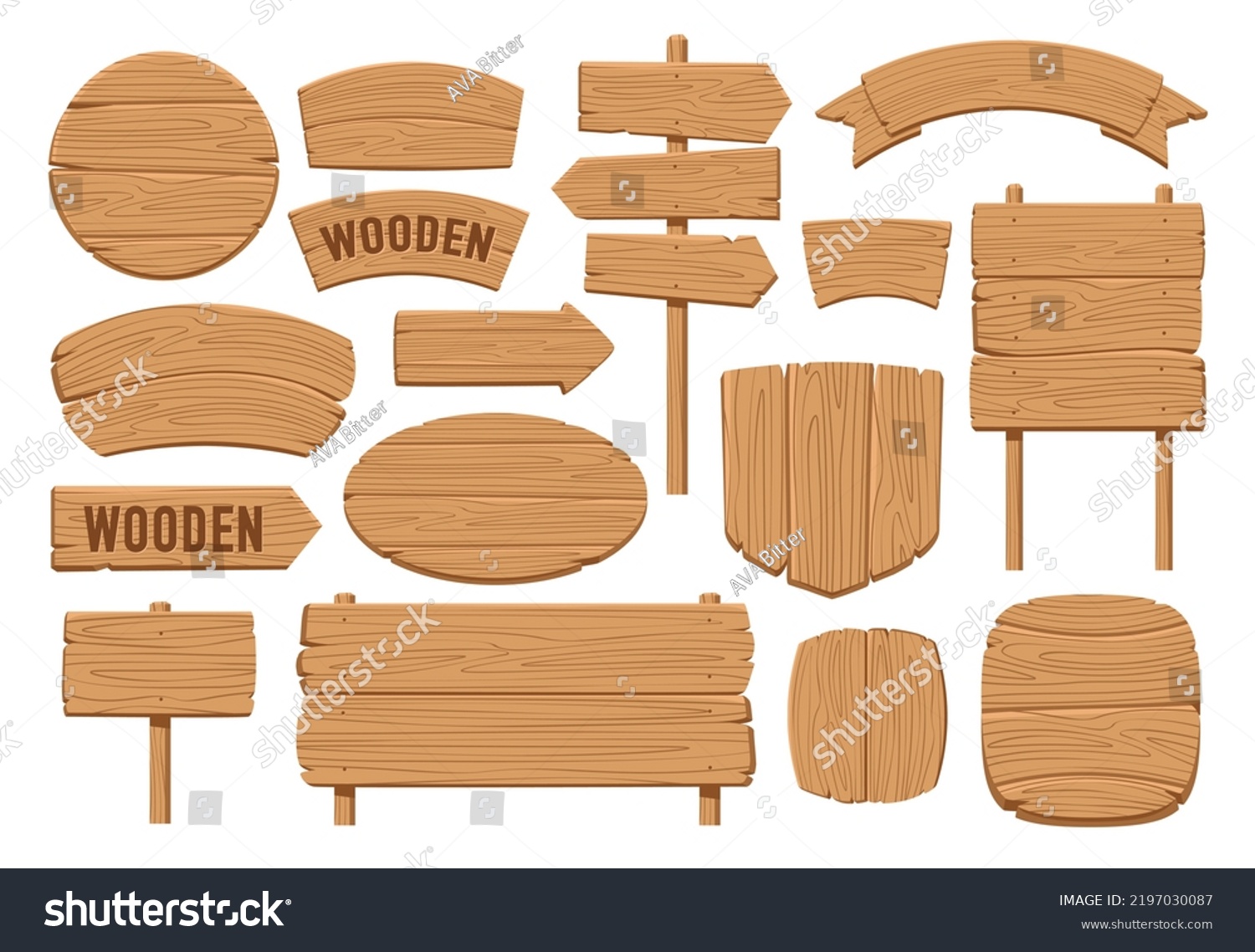 Set Wooden Banner Sign Posts Boards Stock Vector (Royalty Free ... Set Wooden Banner Sign Posts Boards Stock Vector (Royalty Free ...