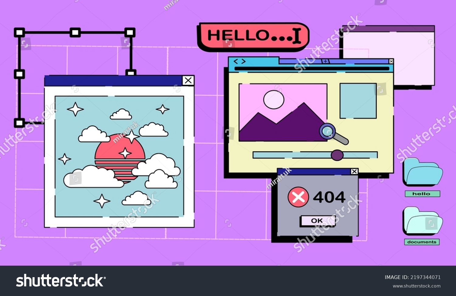 Retrowave Pc Desktop Message Boxes Popup Stock Vector (Royalty Free ... Retrowave Pc Desktop Message Boxes Popup Stock Vector (Royalty Free ...