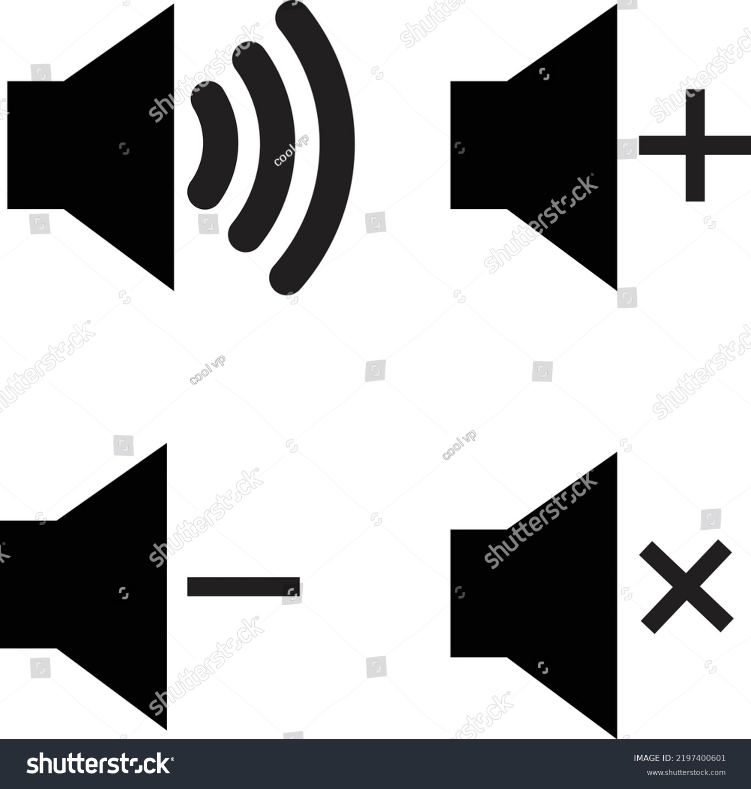 Sound Button Set Icons Sound On Stock Vector (Royalty Free) 2197400601 ... Sound Button Set Icons Sound On Stock Vector (Royalty Free) 2197400601 ...