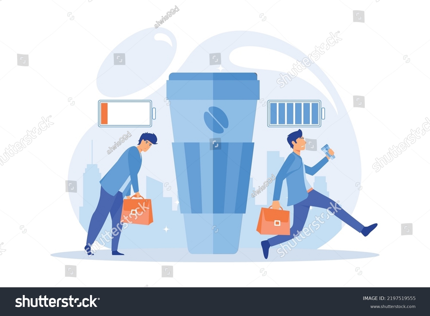 Office Worker Coffee Break Flat Vector Stock Vector (Royalty Free ... Office Worker Coffee Break Flat Vector Stock Vector (Royalty Free ...