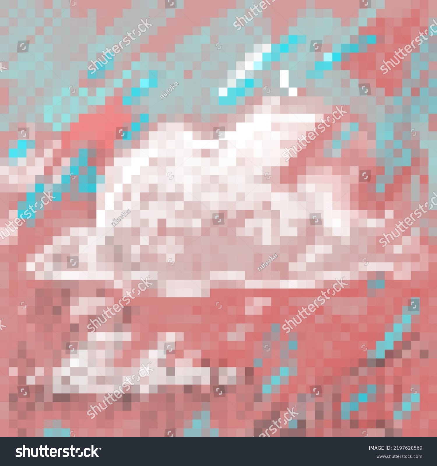 Digitally Drawn Pixel Art Cloud On Stock Illustration 2197628569 Shutterstock