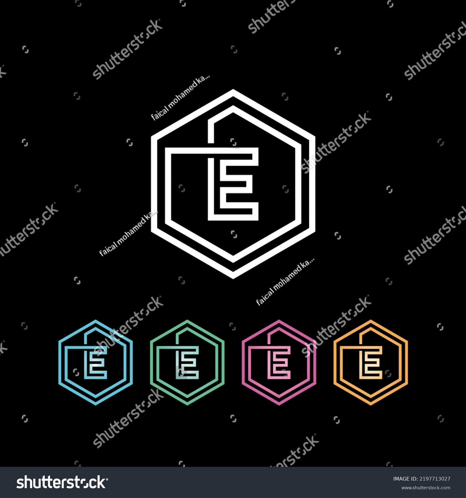 E Logo Hexagone Letter E Creative Stock Vector (Royalty Free ... E Logo Hexagone Letter E Creative Stock Vector (Royalty Free ...