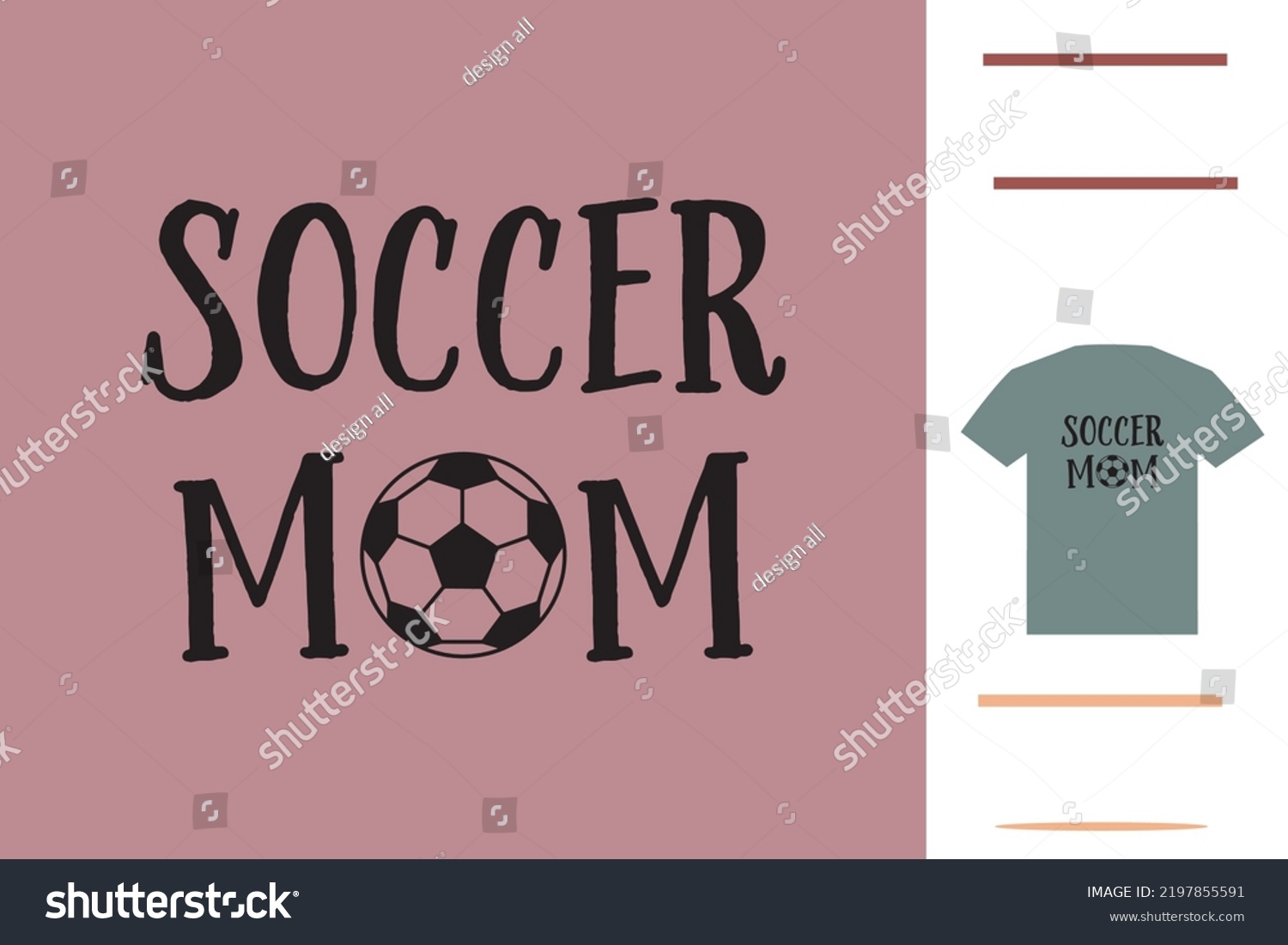 Soccer Mom T Shirt Design Stock Vector Royalty Free 2197855591