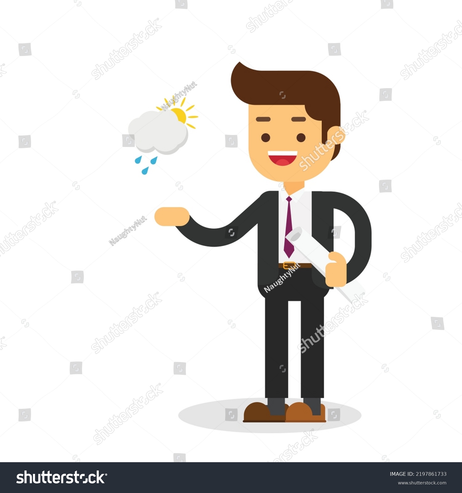 Attractive Young Tv News Weather Reporter Stock Vector (Royalty Free ... Attractive Young Tv News Weather Reporter Stock Vector (Royalty Free ...