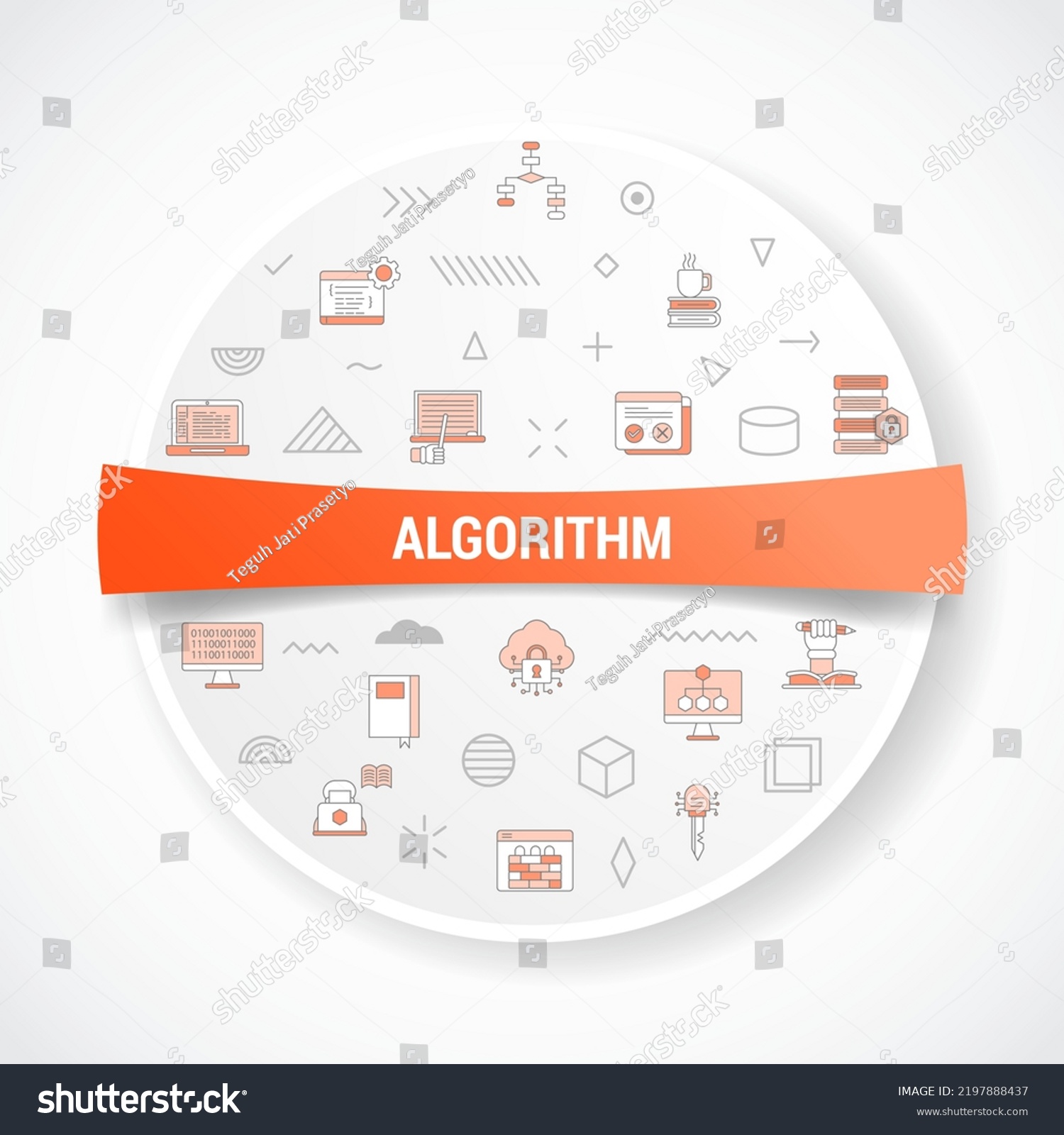 Algorithm Concept Icon Concept Round Circle Stock Vector (Royalty Free ... Algorithm Concept Icon Concept Round Circle Stock Vector (Royalty Free ...