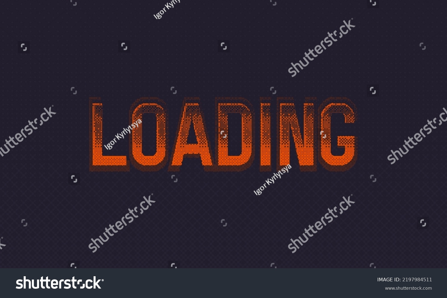 Bitmap Text Loading Pixel Video Game Stock Vector Royalty Free 2197984511 Shutterstock