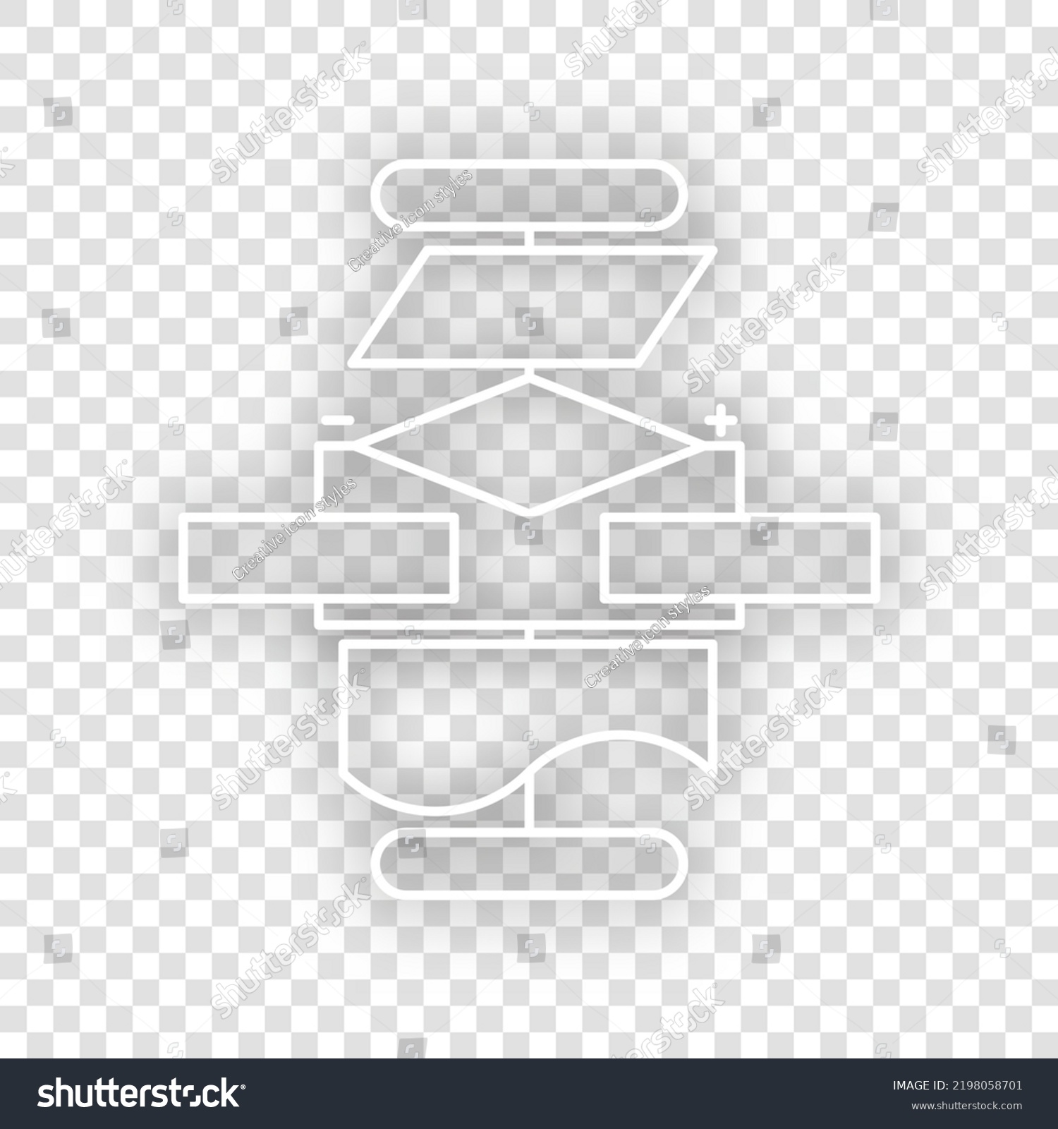 Algorithm Sign White Icon Dropped Natural Stock Vector Royalty Free 2198058701 Shutterstock