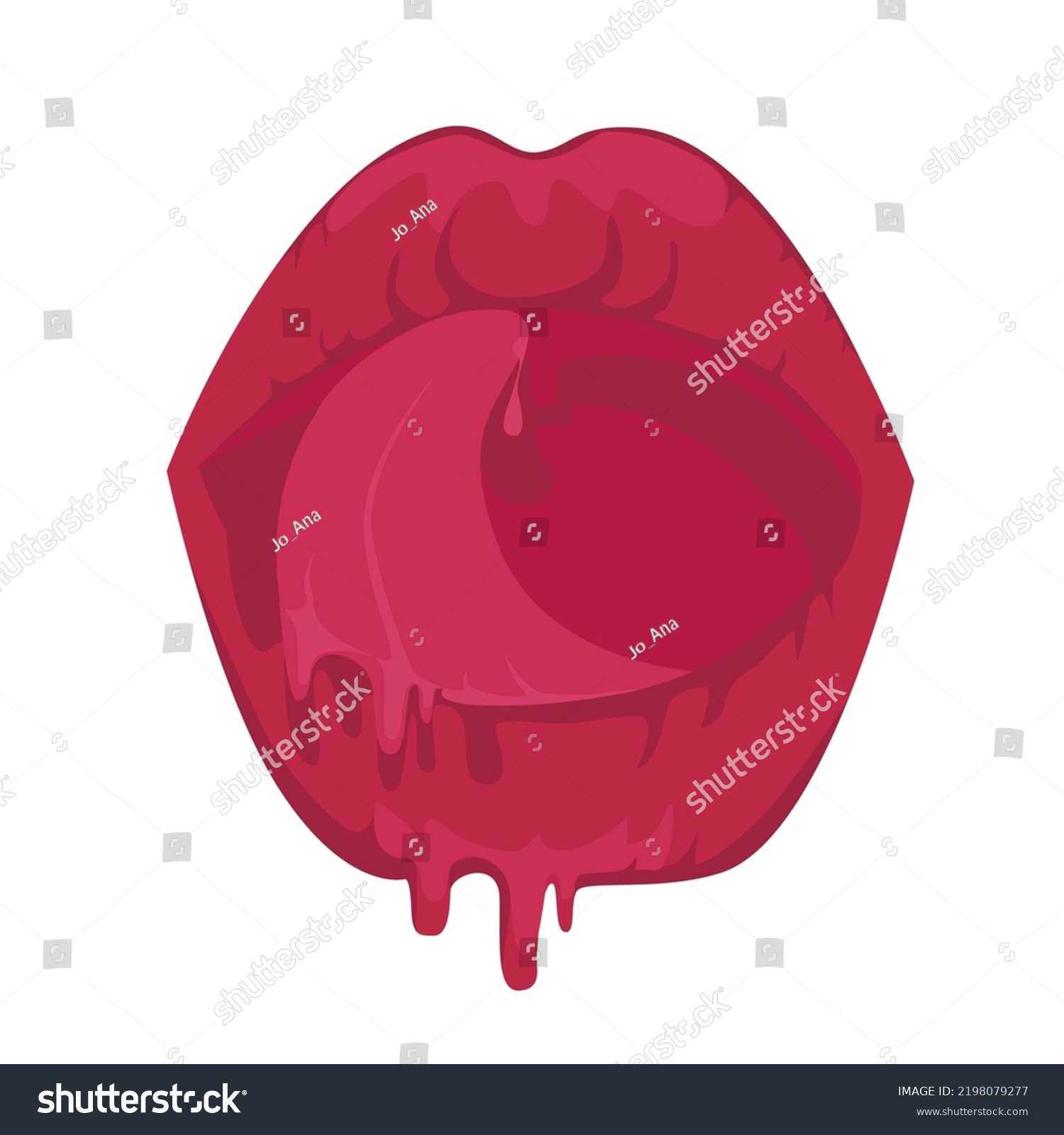 Red Lips Tongue Lip Licking Sexy Stock Vector Royalty Free 2198079277 Shutterstock