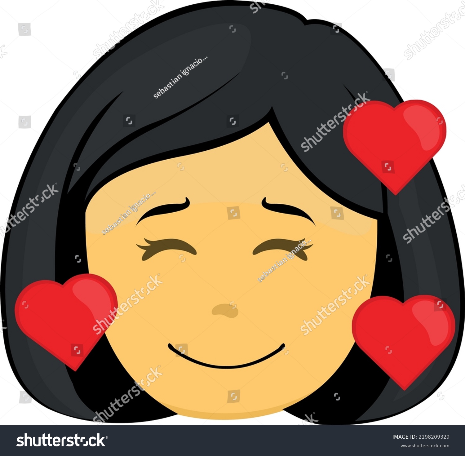 Vector Emoticon Illustration Face Yellow Cartoon Stock Vector Royalty