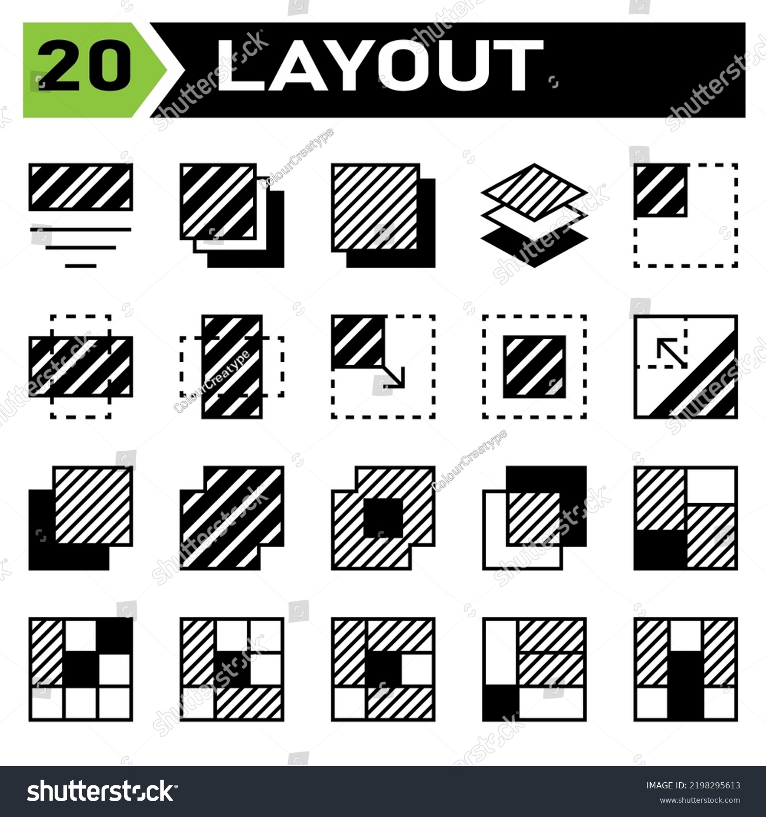 Layout Icon Set Include Layout Grid Stock Vector (Royalty Free ... Layout Icon Set Include Layout Grid Stock Vector (Royalty Free ...
