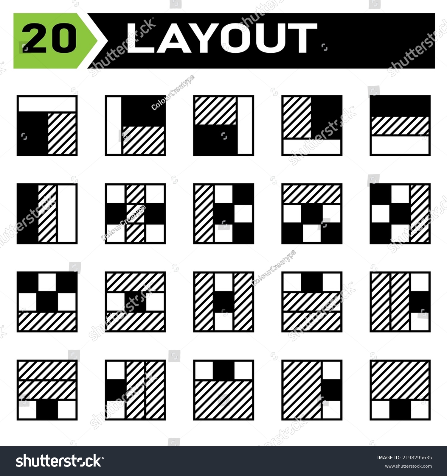 Layout Icon Set Include Layout Grid Stock Vector (Royalty Free ... Layout Icon Set Include Layout Grid Stock Vector (Royalty Free ...