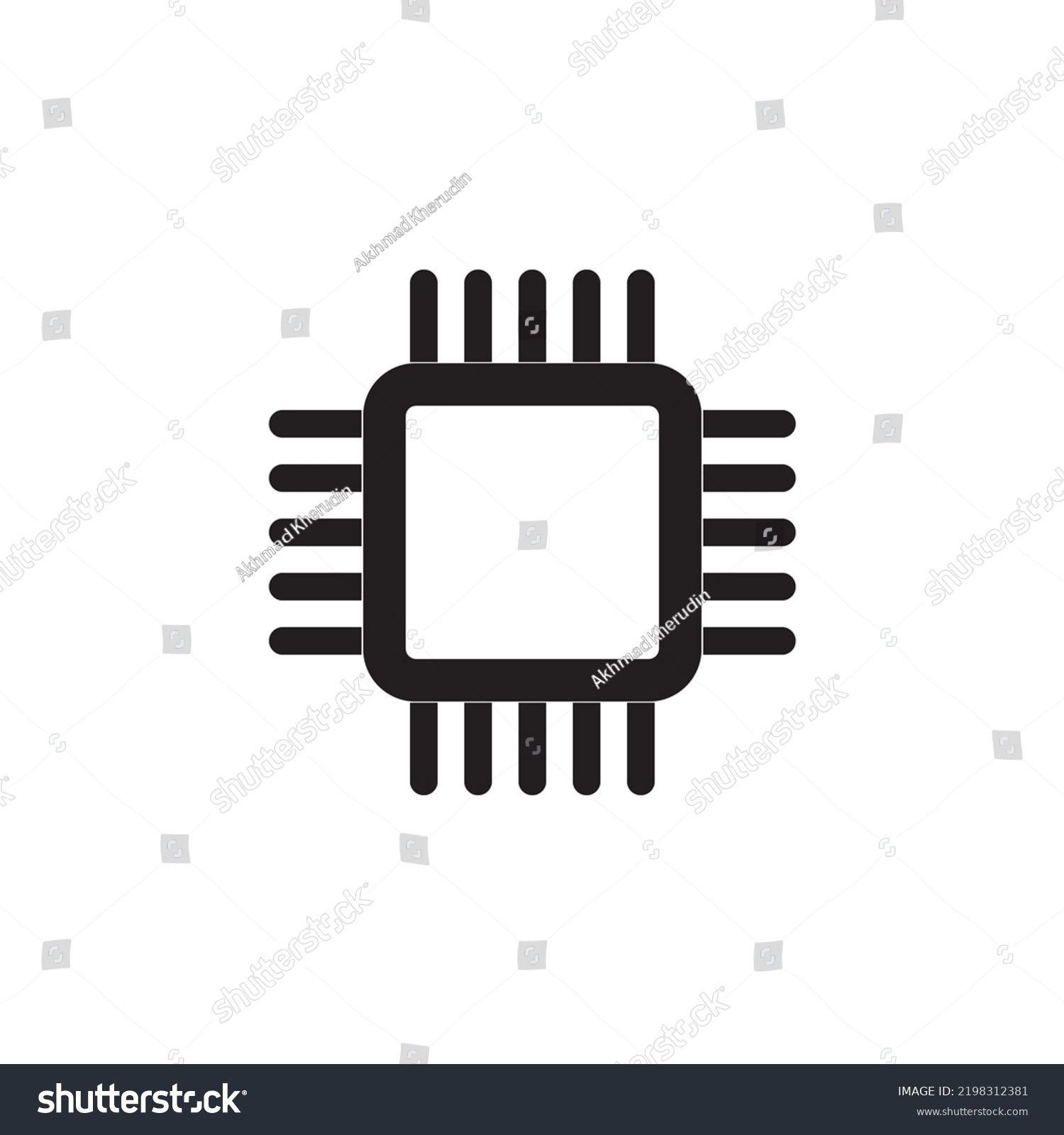 Processor Chip Icon Vector Illustration Symbol Stock Vector Royalty Free 2198312381 Shutterstock