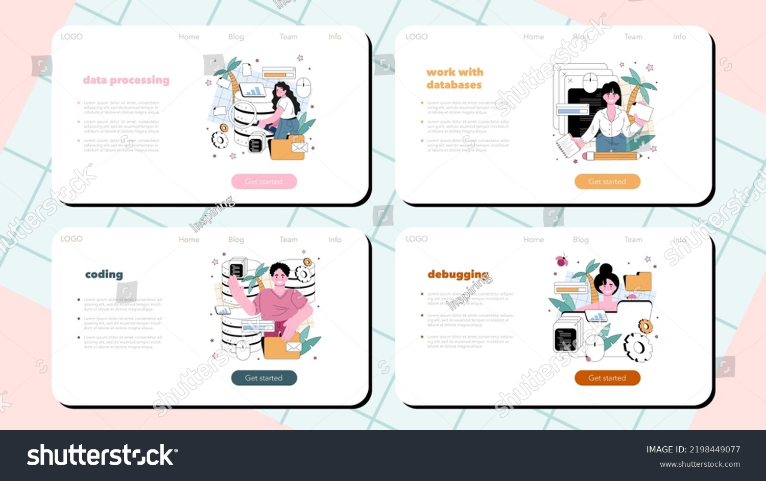 Big Data Analytics Web Banner Landing Stock Vector (Royalty Free ... Big Data Analytics Web Banner Landing Stock Vector (Royalty Free ...