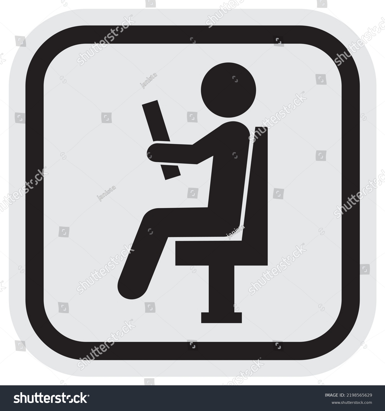 Person Book On Chair Waiting Room Stock Vector (Royalty Free) 2198565629 | Shutterstock
