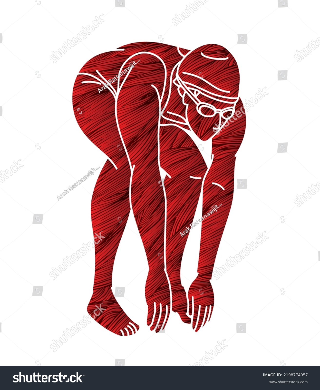 Swimming Sport Female Swimmer Action Cartoon Stock Vector Royalty Free 2198774057 Shutterstock