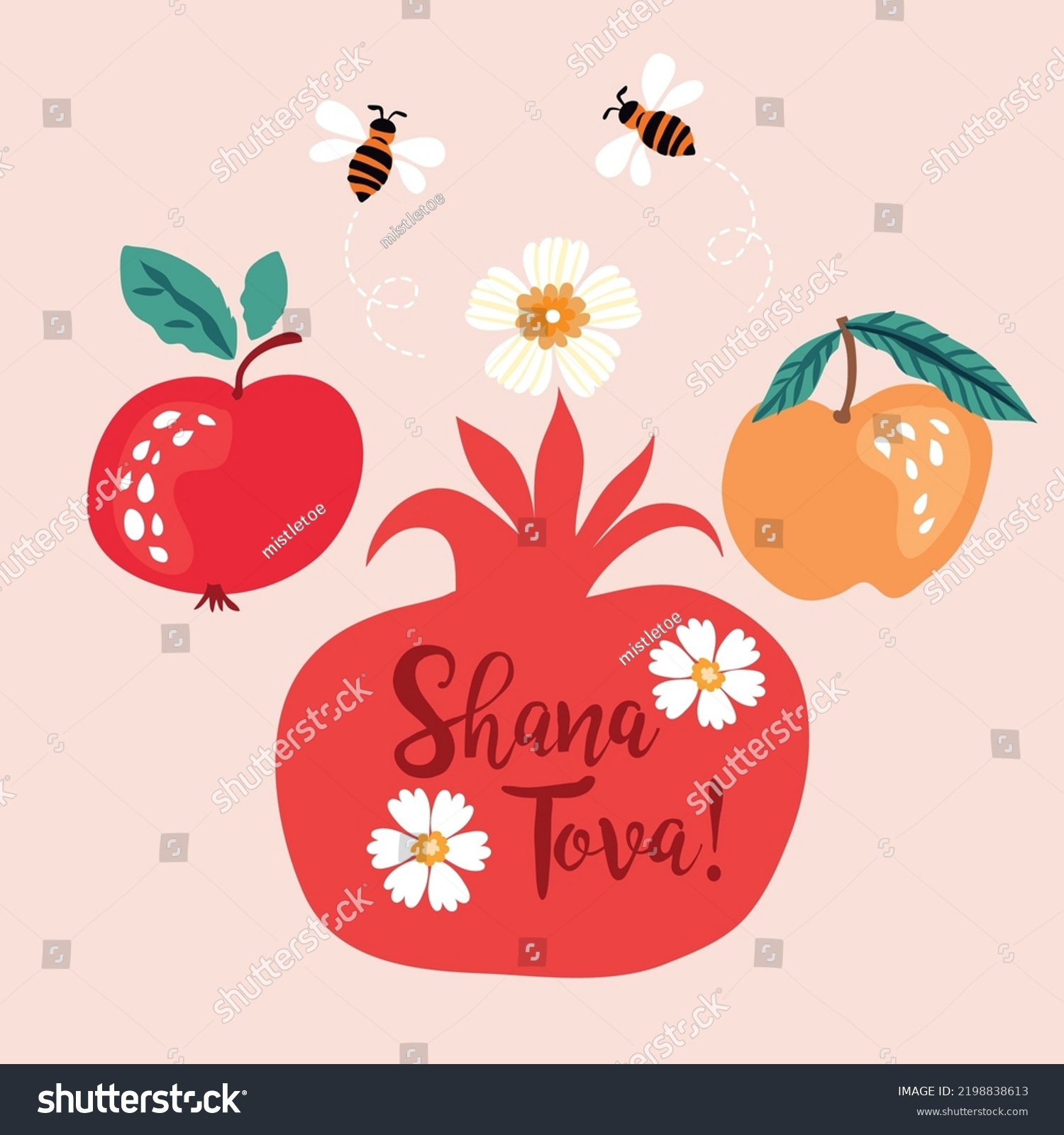Rosh Hashanah Shana Tova Jewish New Stock Vector Royalty Free 2198838613 Shutterstock