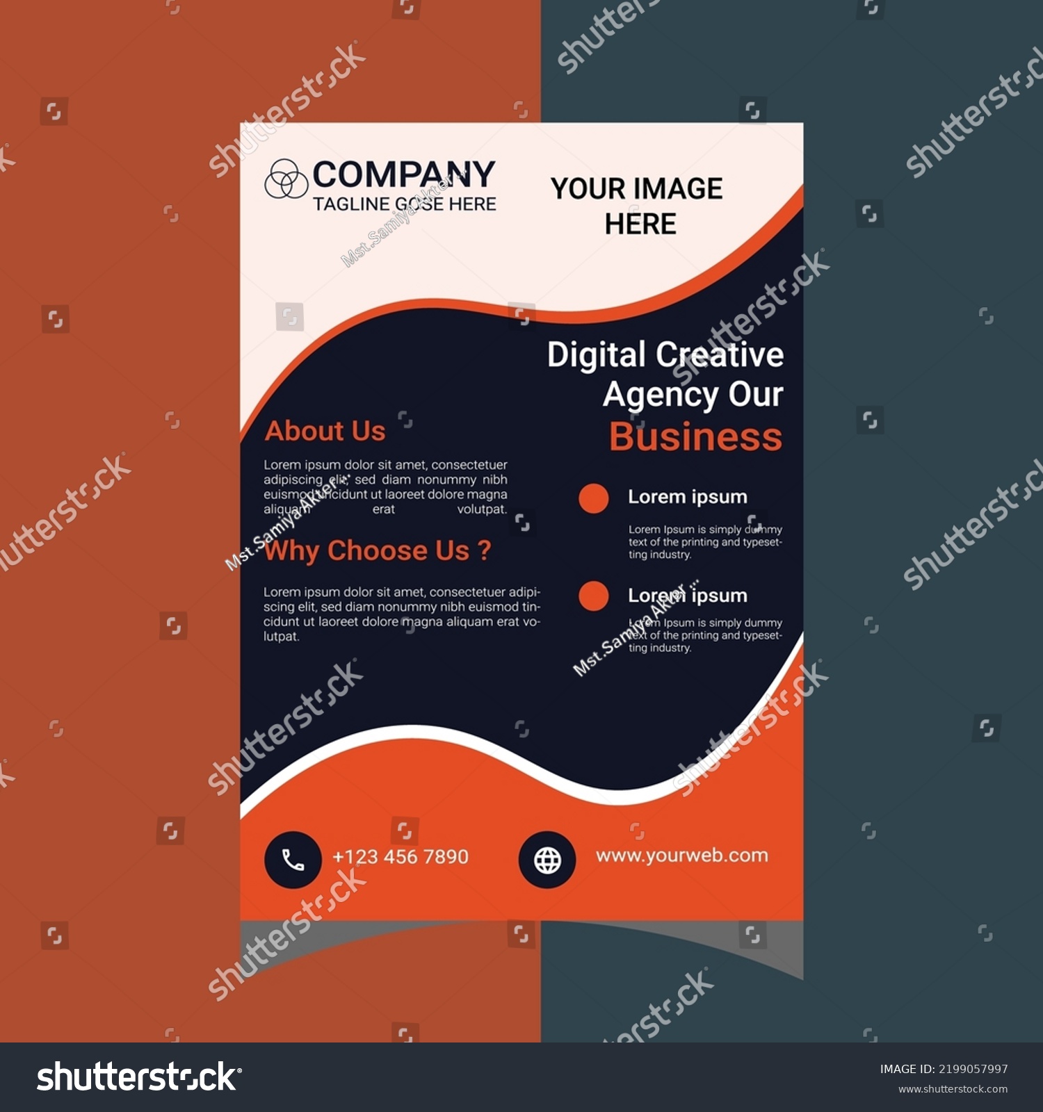 Professional Flyer Design Multiple Purpose Uses Stock Vector (Royalty ...