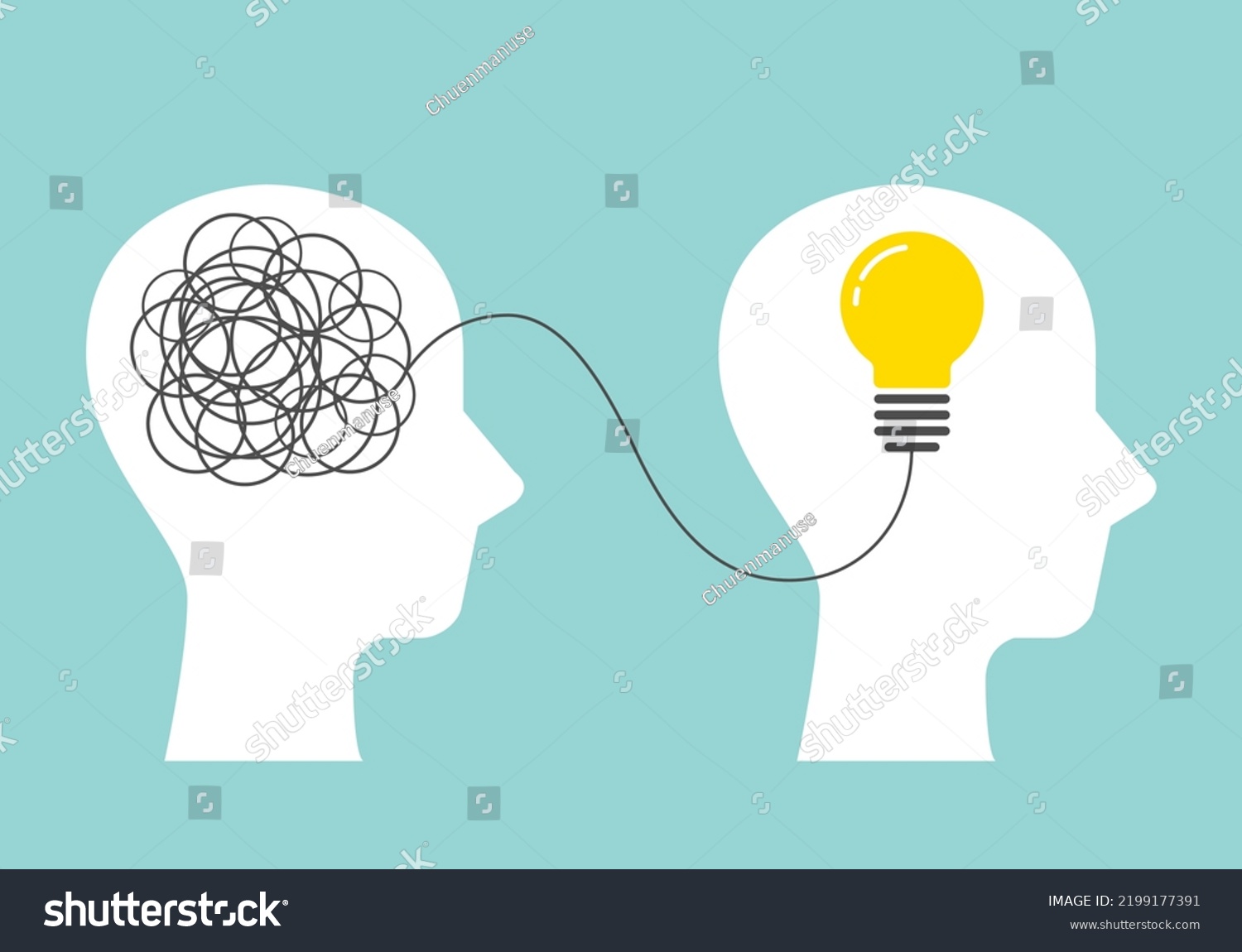 Problem Resolve Control Understand Question Mental Stock Vector ...
