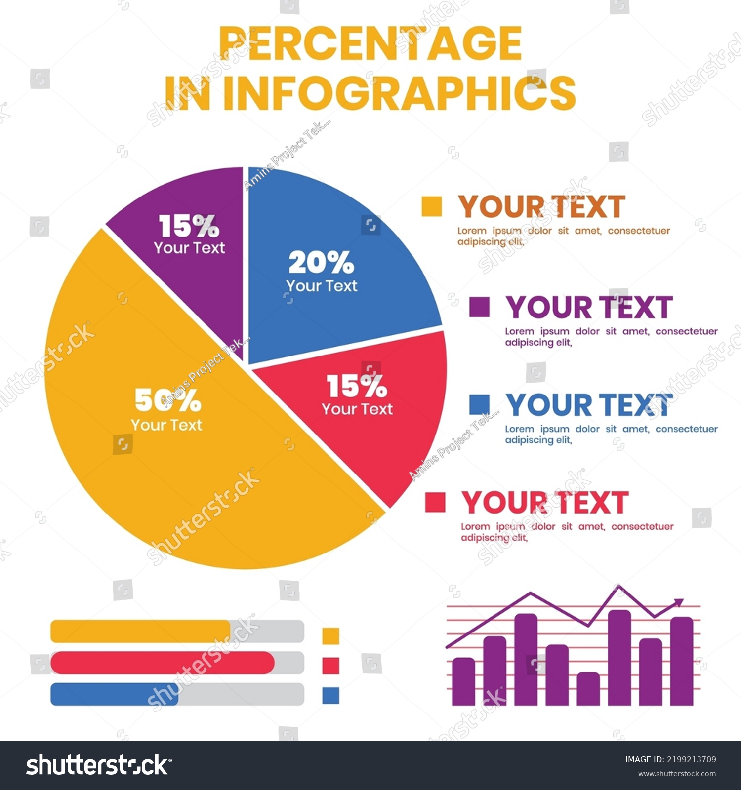 Infographic Elements Data Visualization Template Vector Stock Vector 9606