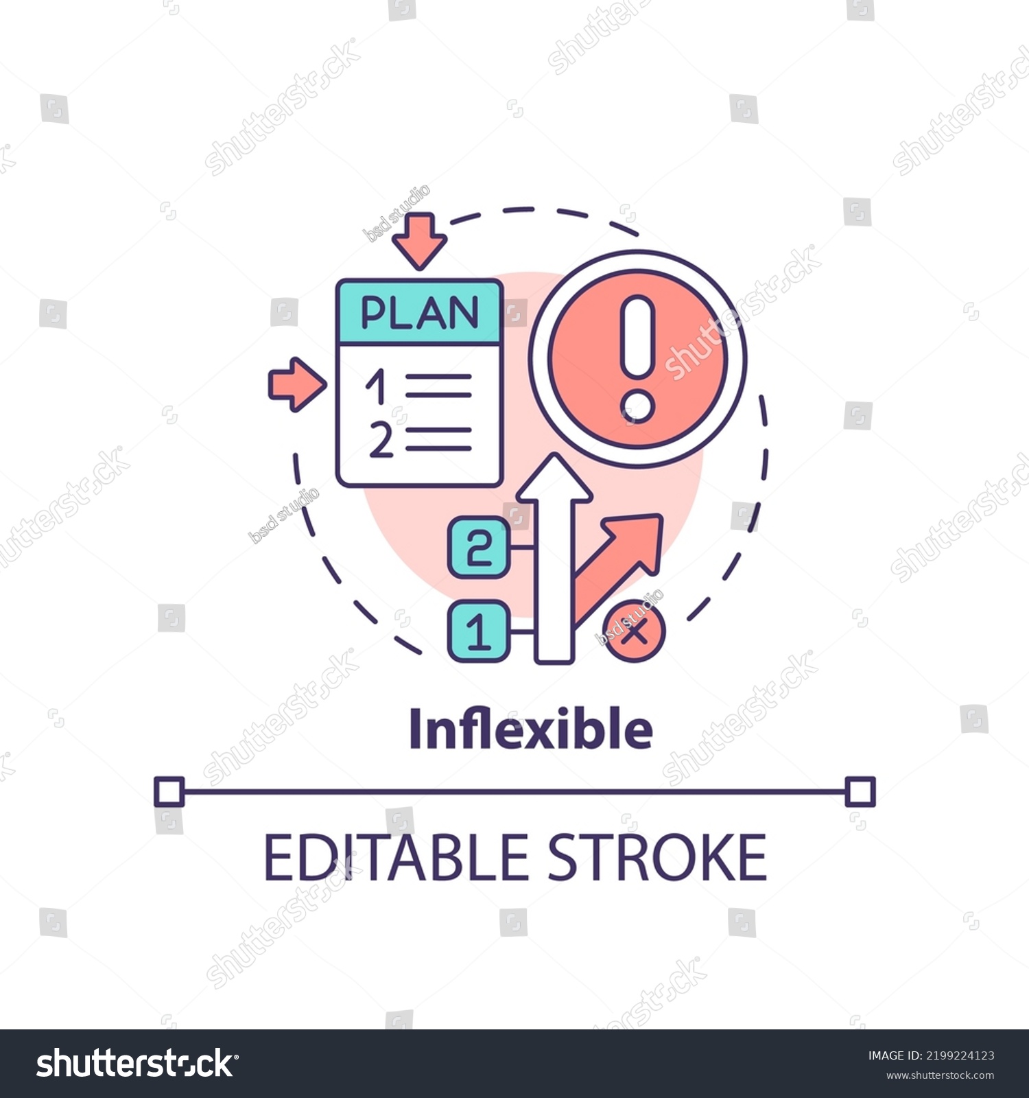 Inflexible Concept Icon Business Problem Disadvantage Stock Vector ... Inflexible Concept Icon Business Problem Disadvantage Stock Vector ...