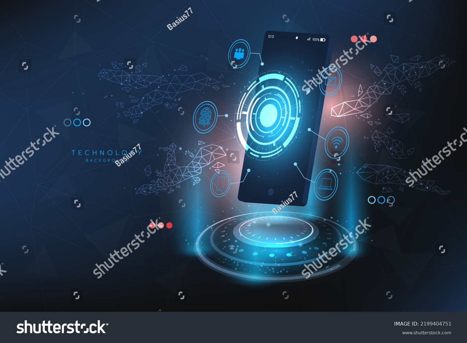 Hitech Digital Technology Futuristic Circuit Digitalabstract Stock Vector (Royalty Free ...