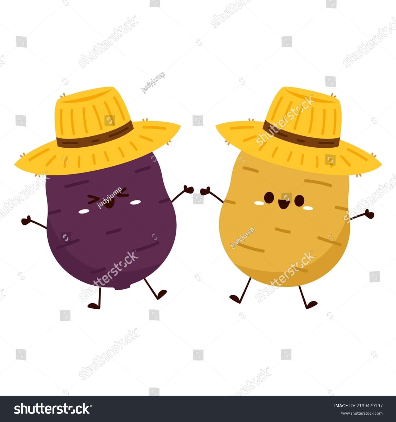 Potato Character Design Potato Sweet Potato Stock Vector Royalty Free 2199479197 Shutterstock